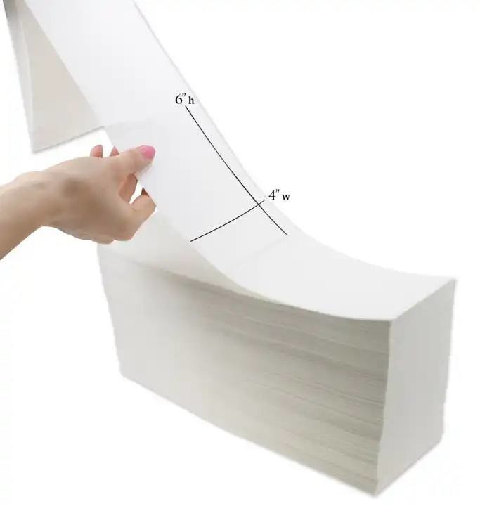 Adhesive Fanfold Labels Fanfold Stickers 4*6inch Adhesive Fanfold ...